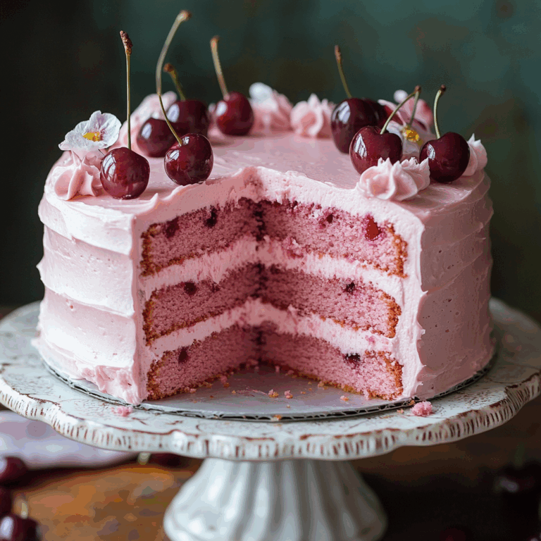 Cherry Layer Cake with Cherry Cream Cheese Frosting